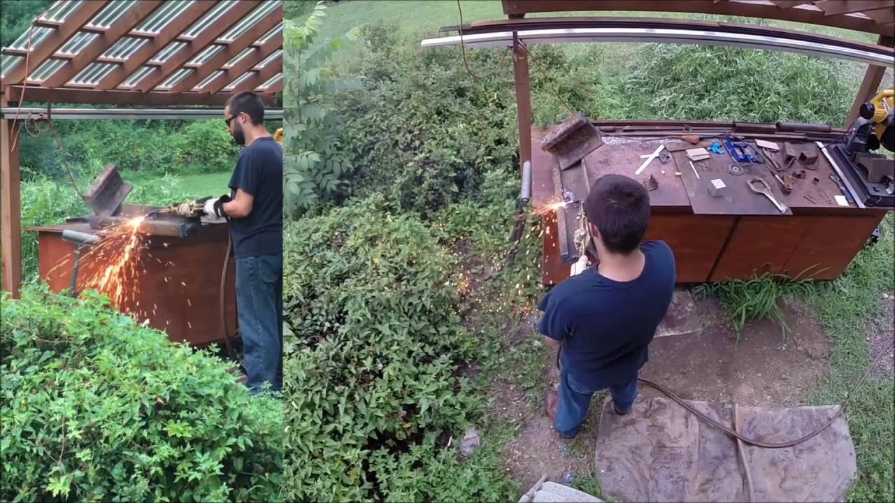 Cutting abandoned railroad track with Oxygen Acetylene - YouTube