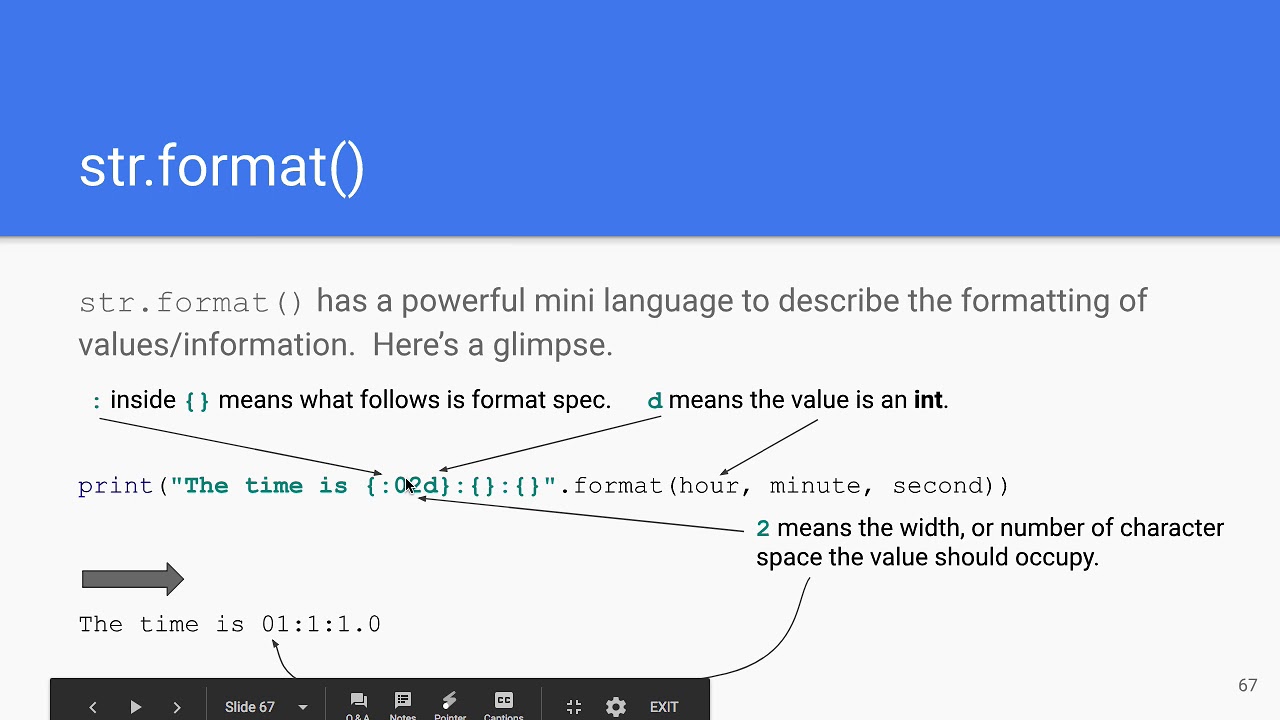 Cs3a Week 3 Python String Formatting Youtube