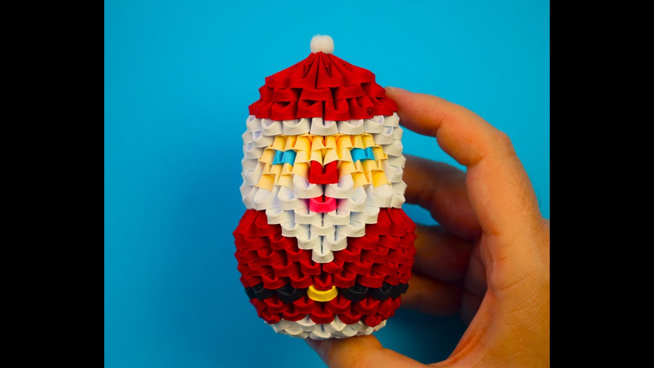 How to Make a small 3D Origami Santa Claus | 323 Pieces | DIY paper ...
