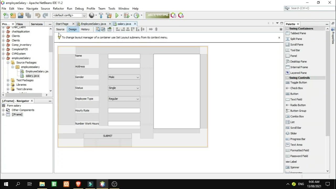 How to create a Payroll System in Java with free source code - YouTube
