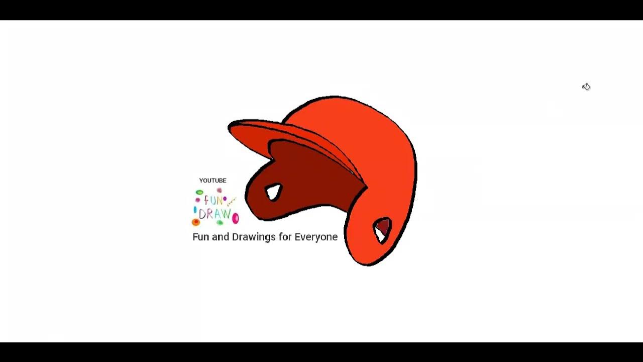 Как нарисовать бейсбольный шлем - YouTube