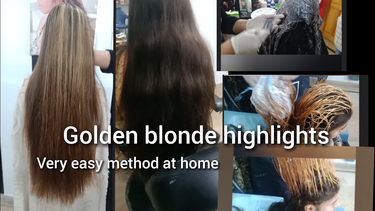 How to do highlights golden blonde /hair highlights easy torurial /hair ...