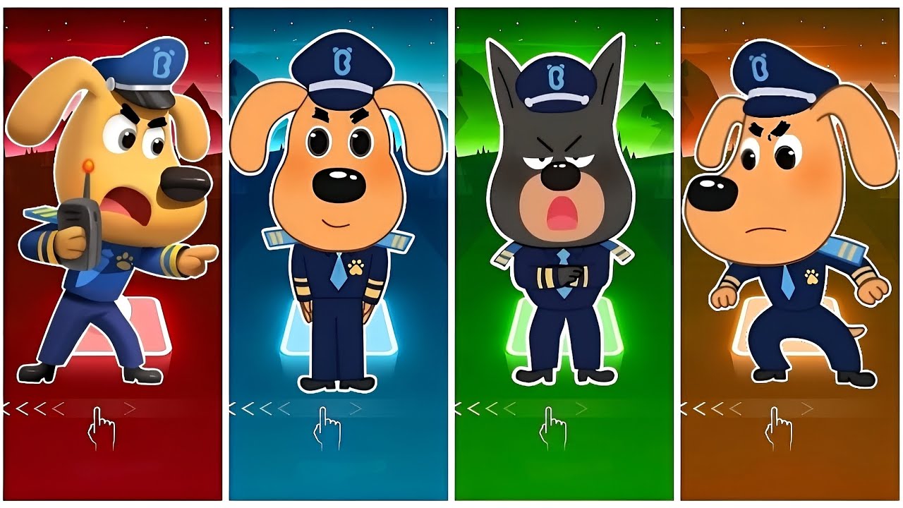 Sheriff Labrador 🆚 Mr Fox 🆚 Police Labrador Team Megamix 🎶 TilesHop EDM ...