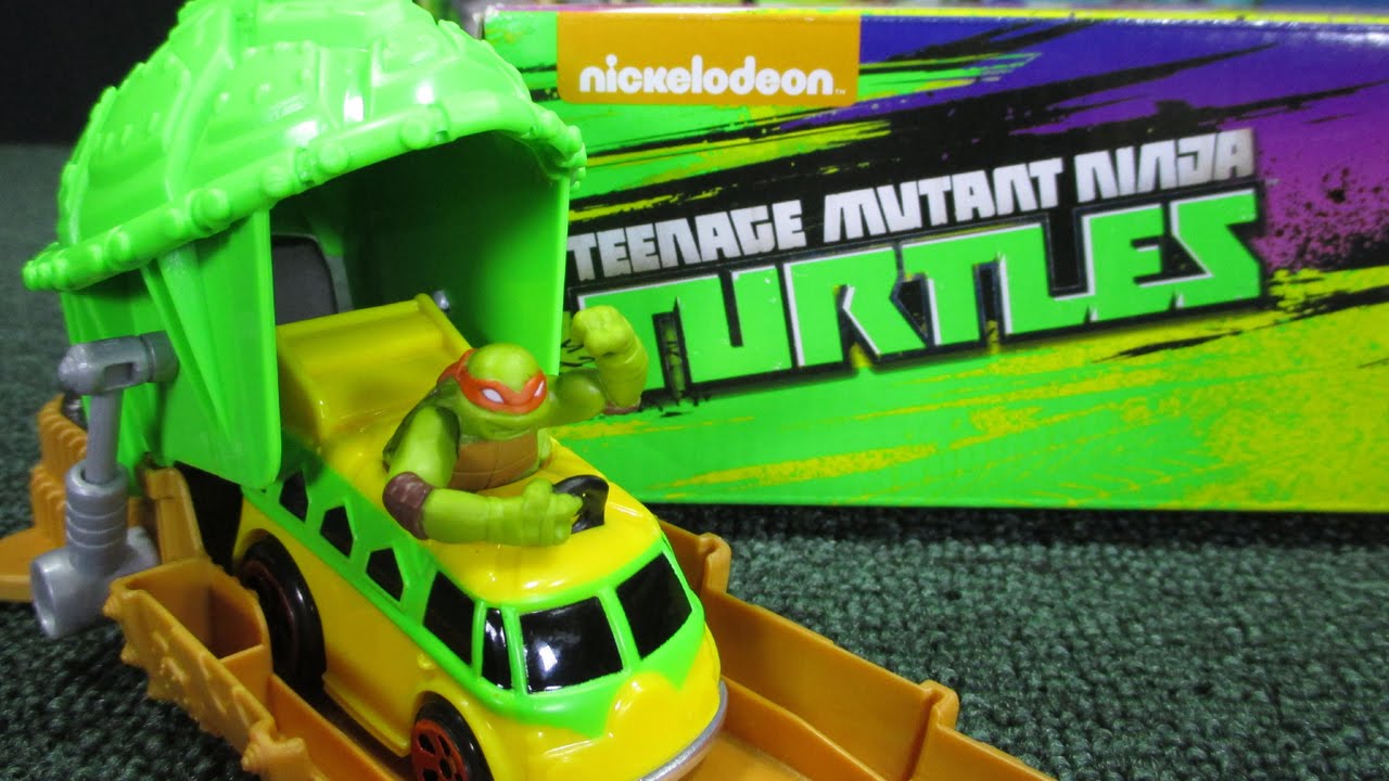 TMNT Shell Launcher With Mikey In Party Van T-Machines Teenage Mutant ...