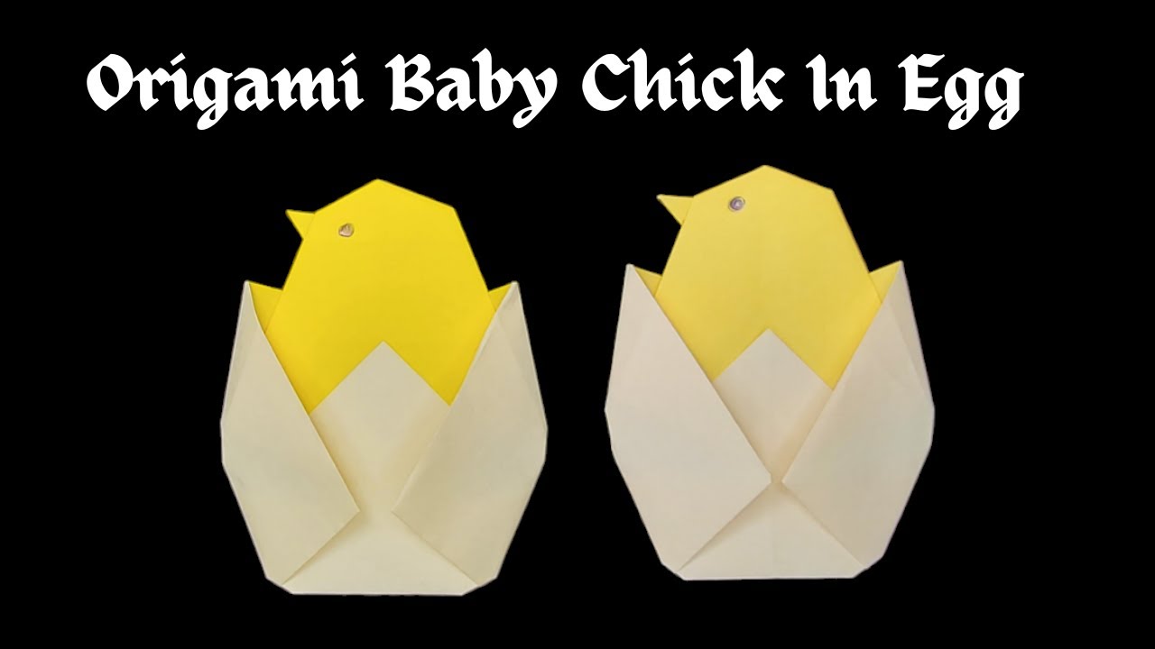 Baby Chick In Egg Origami. Easy Paper Chick In Egg Step-By-Step ...
