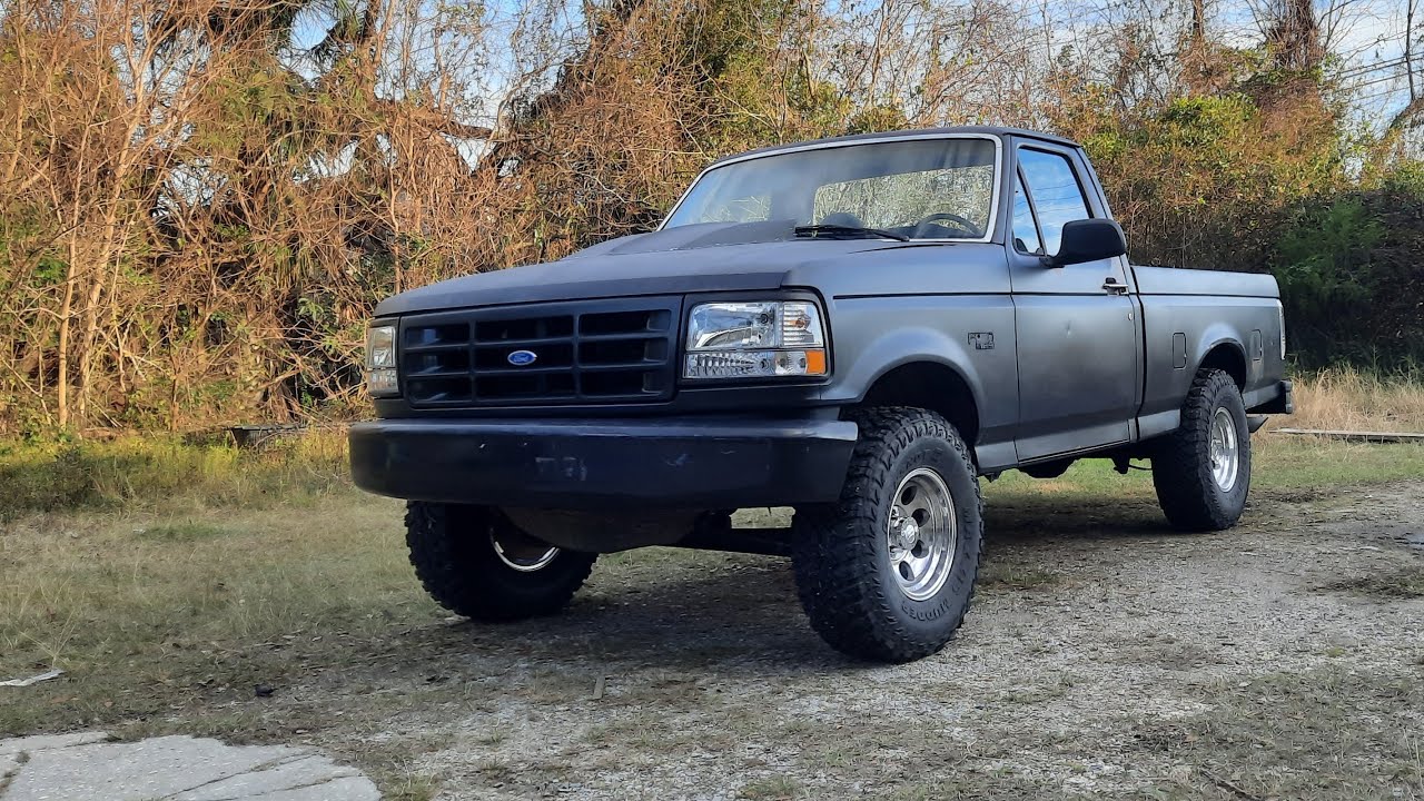 2 5 Rough Country obs 1994 Ford F150 lift kit - YouTube