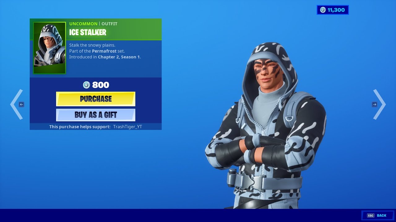 Ice Stalker skin - Fortnite Item Shop (2020-01-19) - YouTube