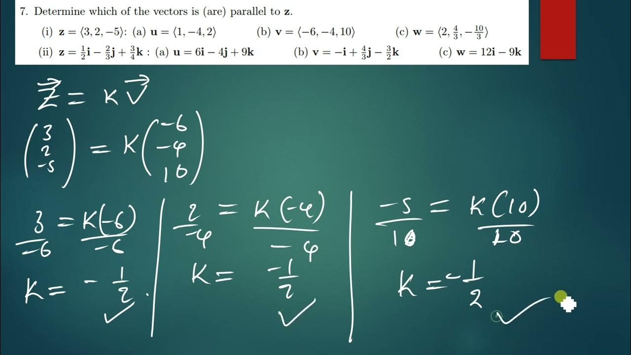 parallel vectors and practical examples by harmtedy - YouTube