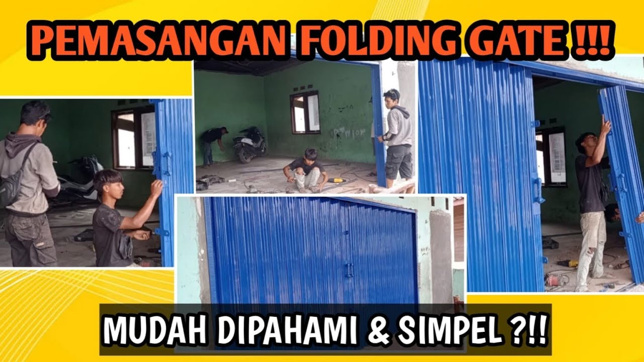 cara praktis pasang folding gate garasi@hakanaofficial - YouTube