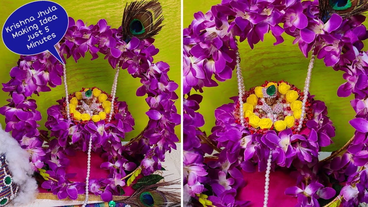 How To Make Krishna Janmashtami Jhula at Home|Janmashtami Jhula Making ...