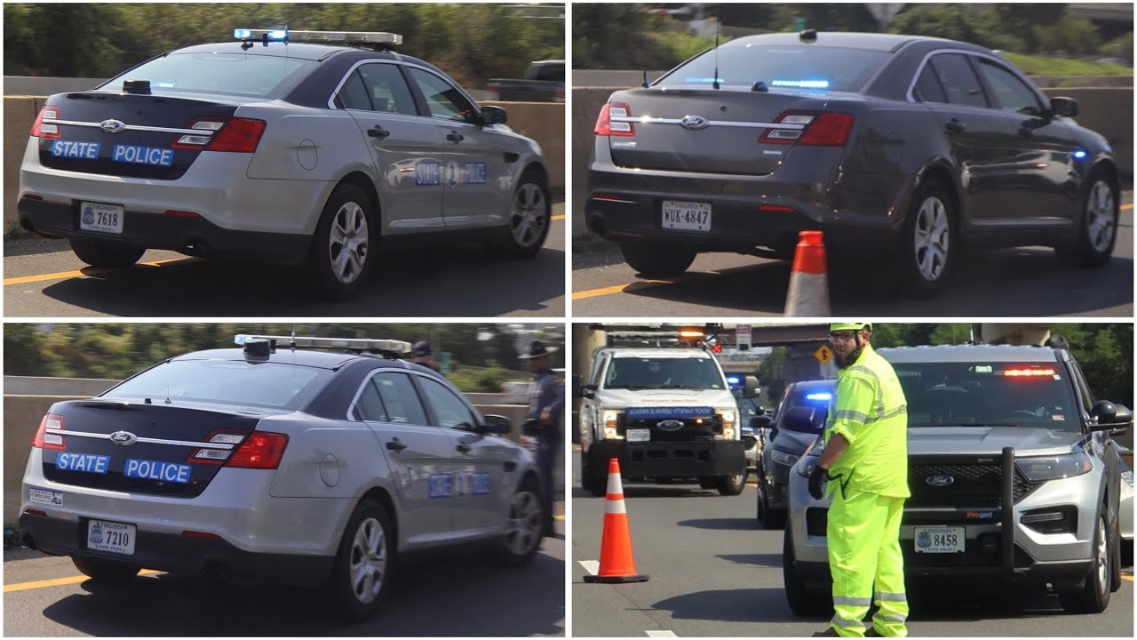 (x4) Virginia State Police Cars 7618, 7210, Slicktop Car 8458, and ...