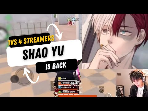 shao yu is back • 1 vs 4 Chinese streamers • pubg mobile • bgmi - YouTube