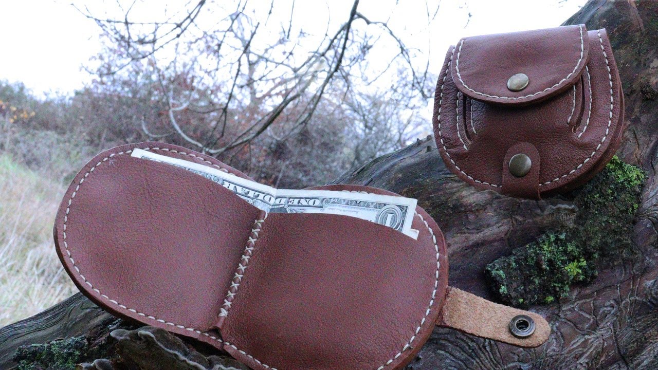 How to make handmade wallet- Leather pattern - DIY - YouTube