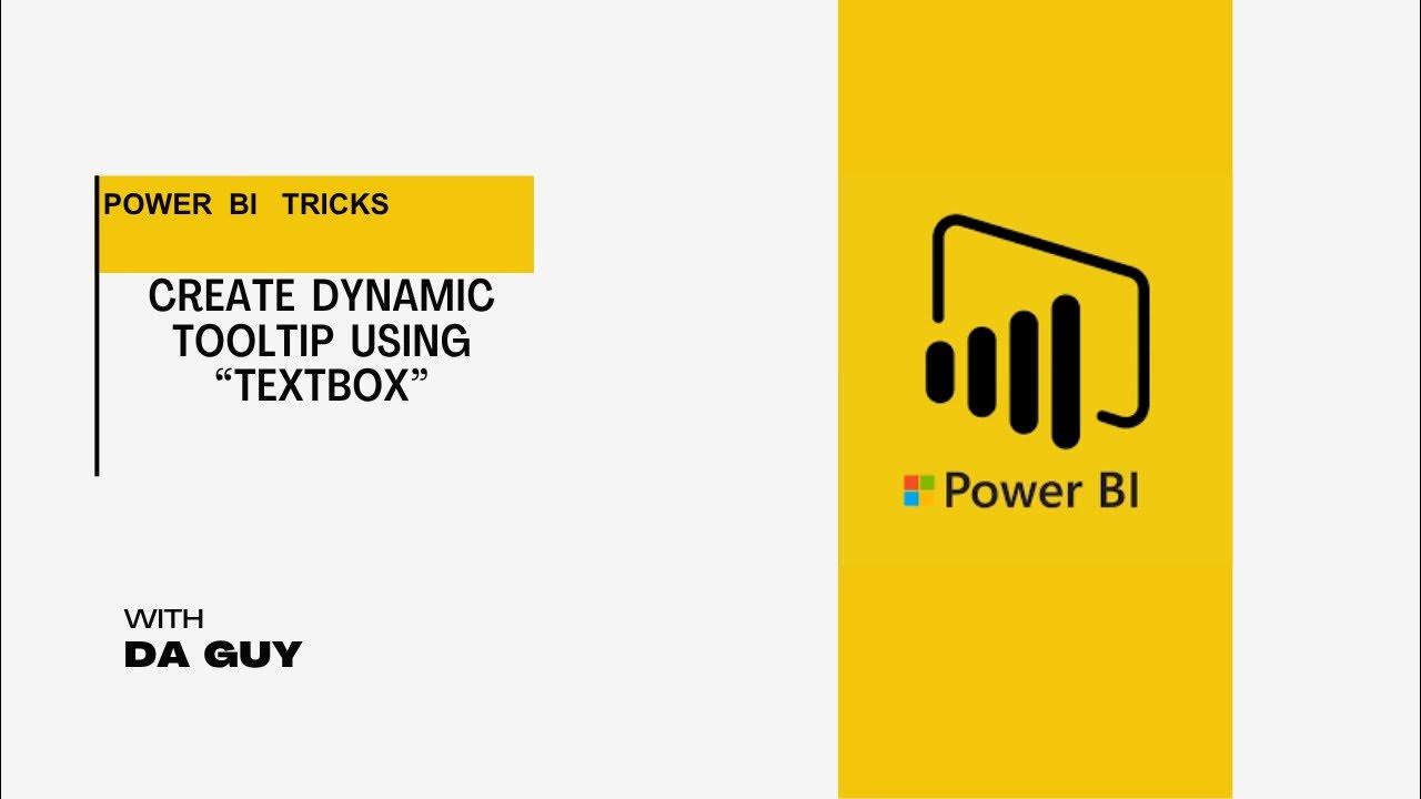 How to create Dynamic Tooltip using "Textbox"? - YouTube