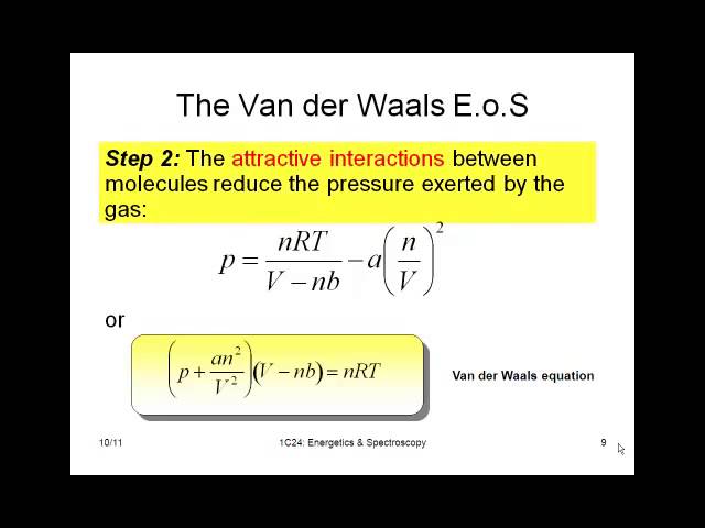 Van Der Waals Equation