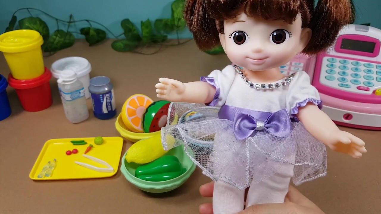 콩순이 마트놀이 doll market play, SpongeBob, Sylvanian, Loopy&Petty - YouTube