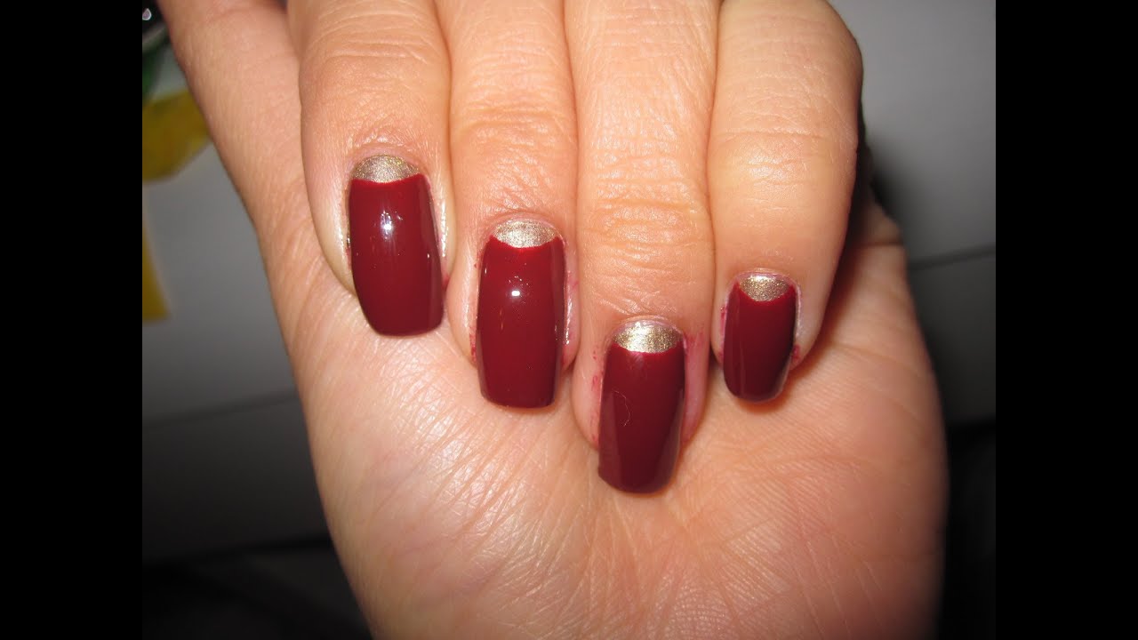 Half Moon Nail Tutorial - YouTube