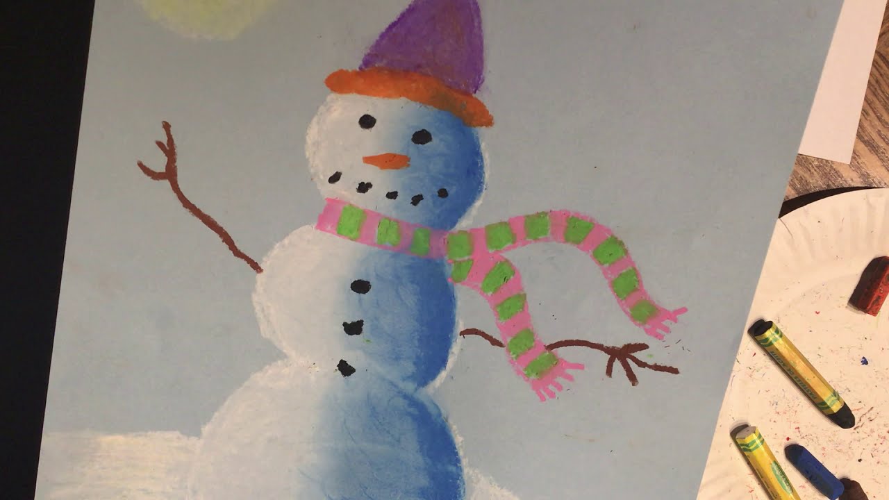 Fourth Grade Snowman in Value Art Lesson - YouTube