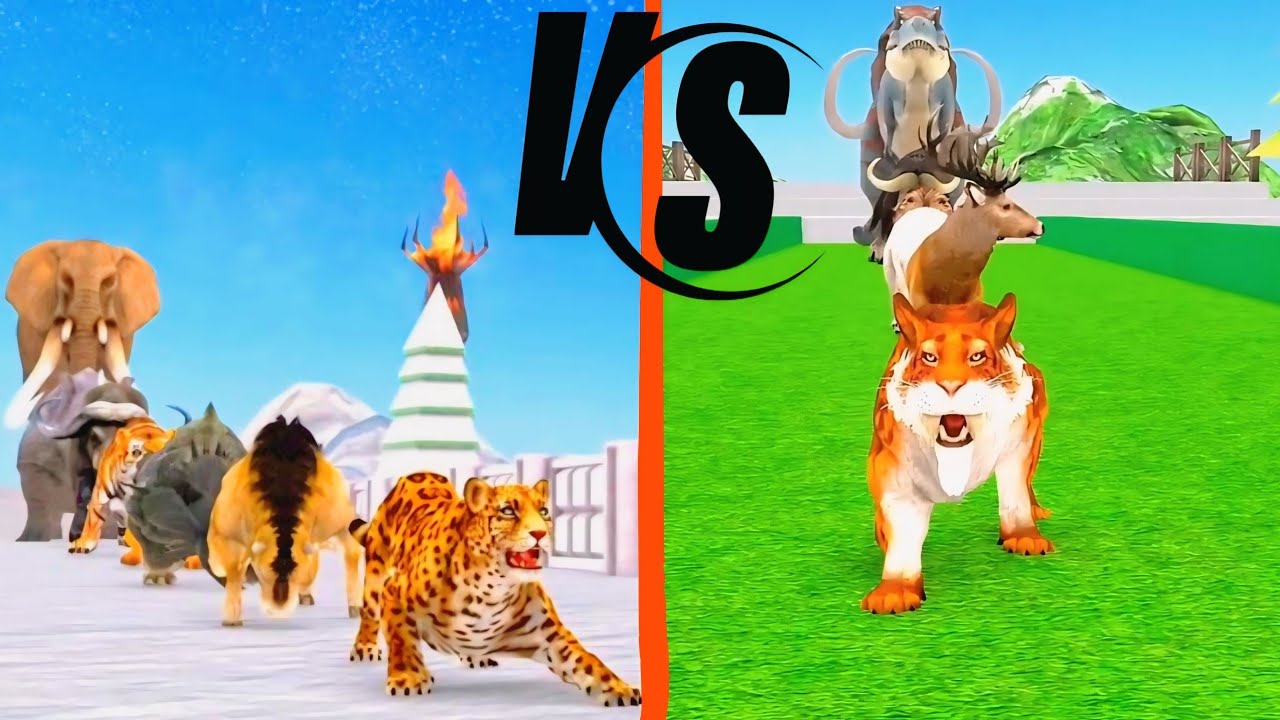 Epic Animal Battle - Two Teams Face Off in a Wild PK War | Animal War ...