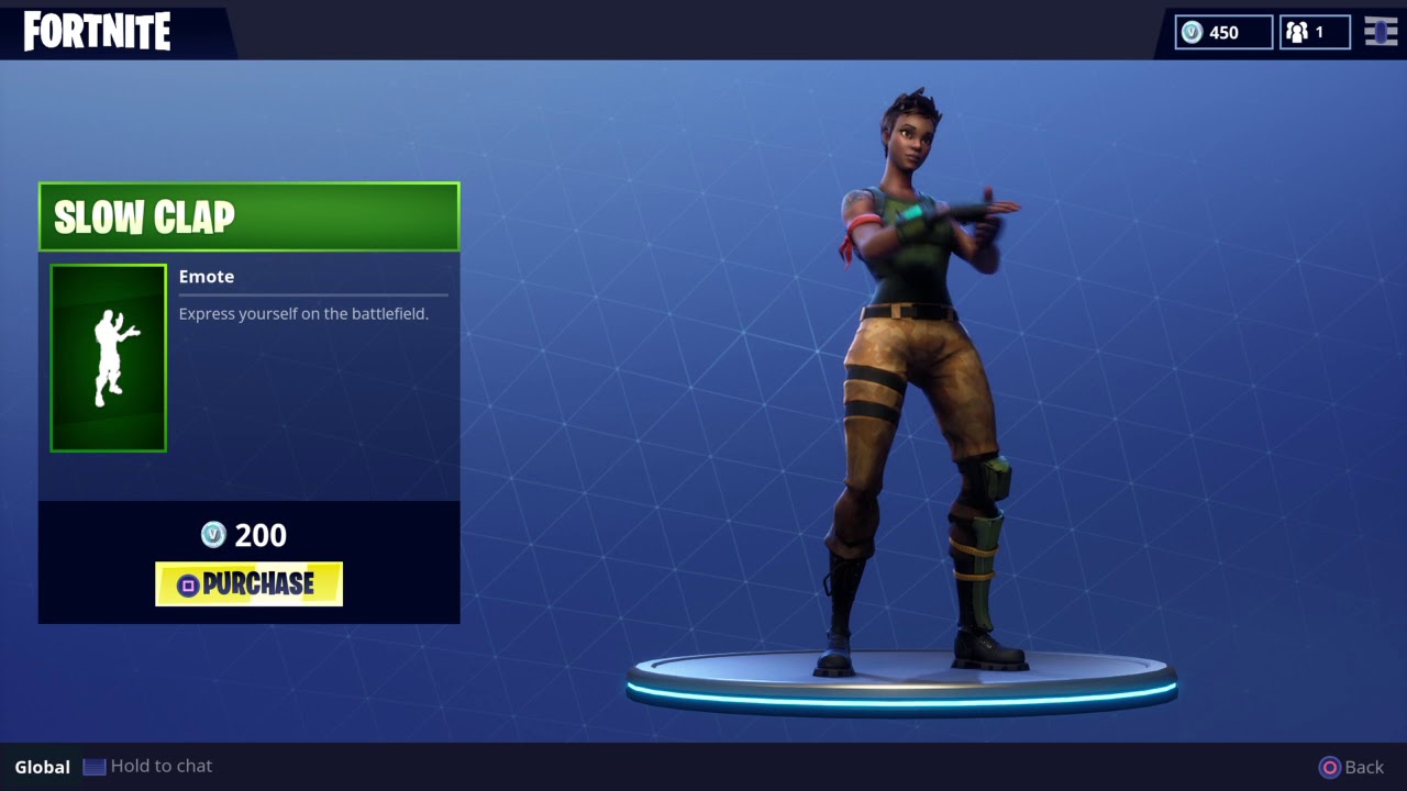 Fortnite slow clap - YouTube