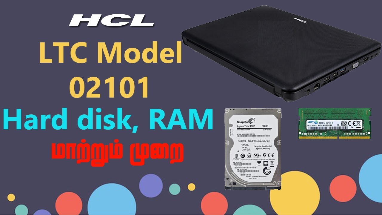 How to Change Hard disk RAM in HCL Laptop தமிழில் - YouTube