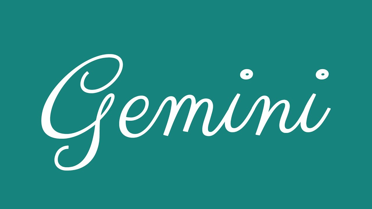 Learn how to Sign the Name Gemini Stylishly in Cursive Writing - YouTube