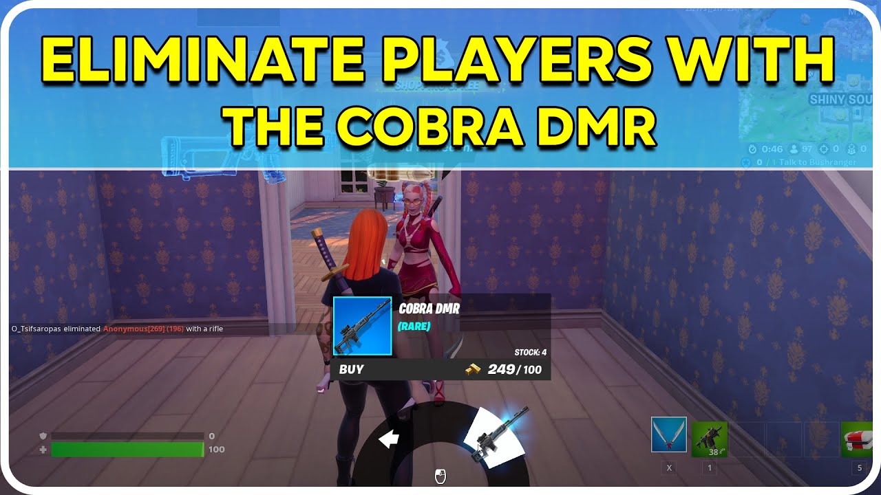 Eliminate Players With the Cobra DMR Fortnite - YouTube