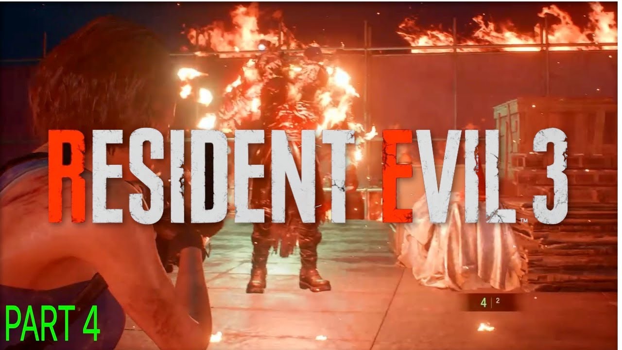 RESIDENT EVIL 3 REMAKE Nemesis Flamethrower Boss Fight Gameplay ...