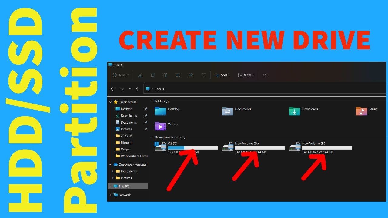 HARD Disk Partition // SSD Partition // Create New Drive - YouTube