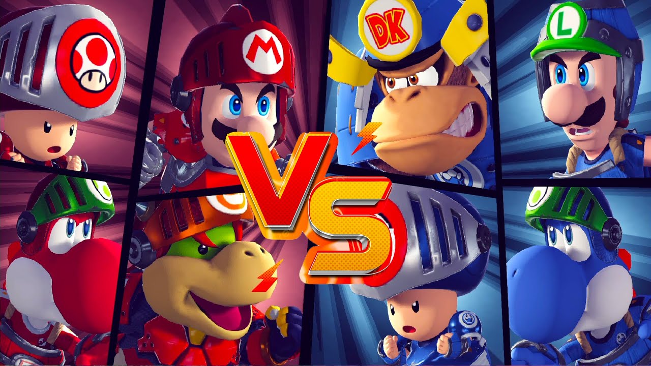 Mario Strikers: Battle League Football Team Mario ,Toad ,Yoshi ,Bowser ...