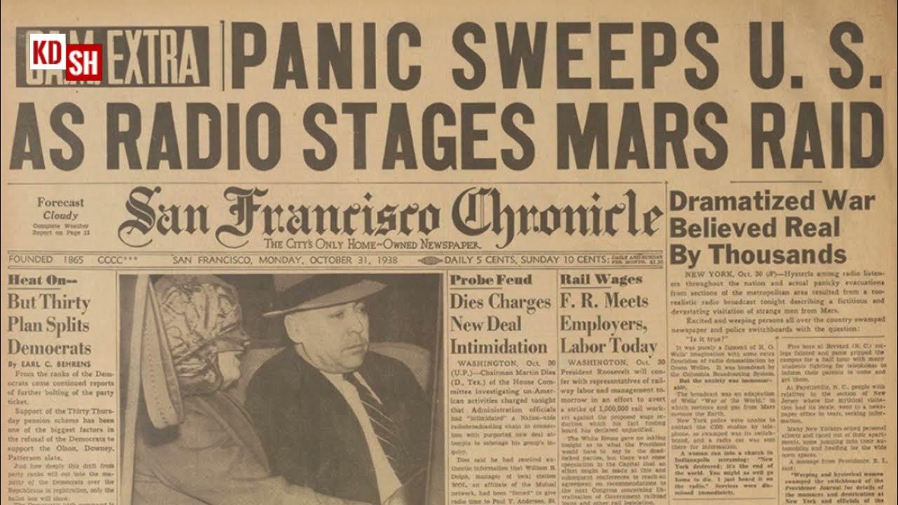 The War Of The Worlds: Radio Broadcast - 1938 Orson Welles. - YouTube