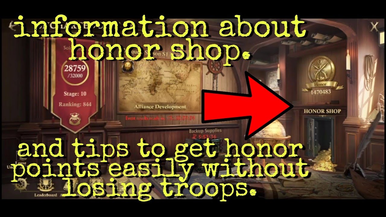 information about the honor shop and tips to get honor points easily ...