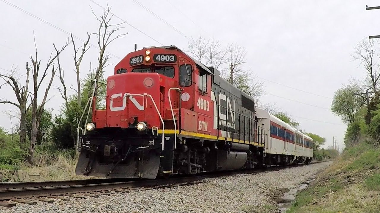 GTW 4903 West - Track Inspection Train on 5-3-2017 - YouTube