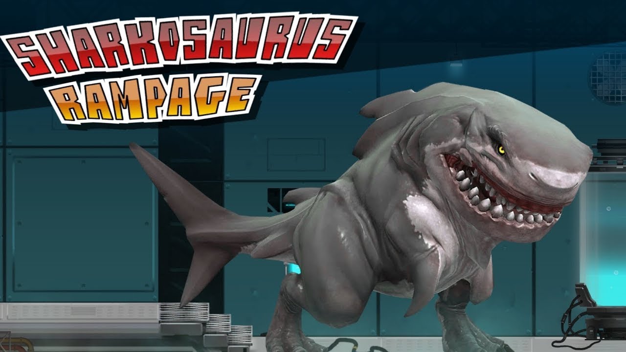 Sharkosaurus Rampage - Hungry Shark HD Level 1 - 2 - YouTube