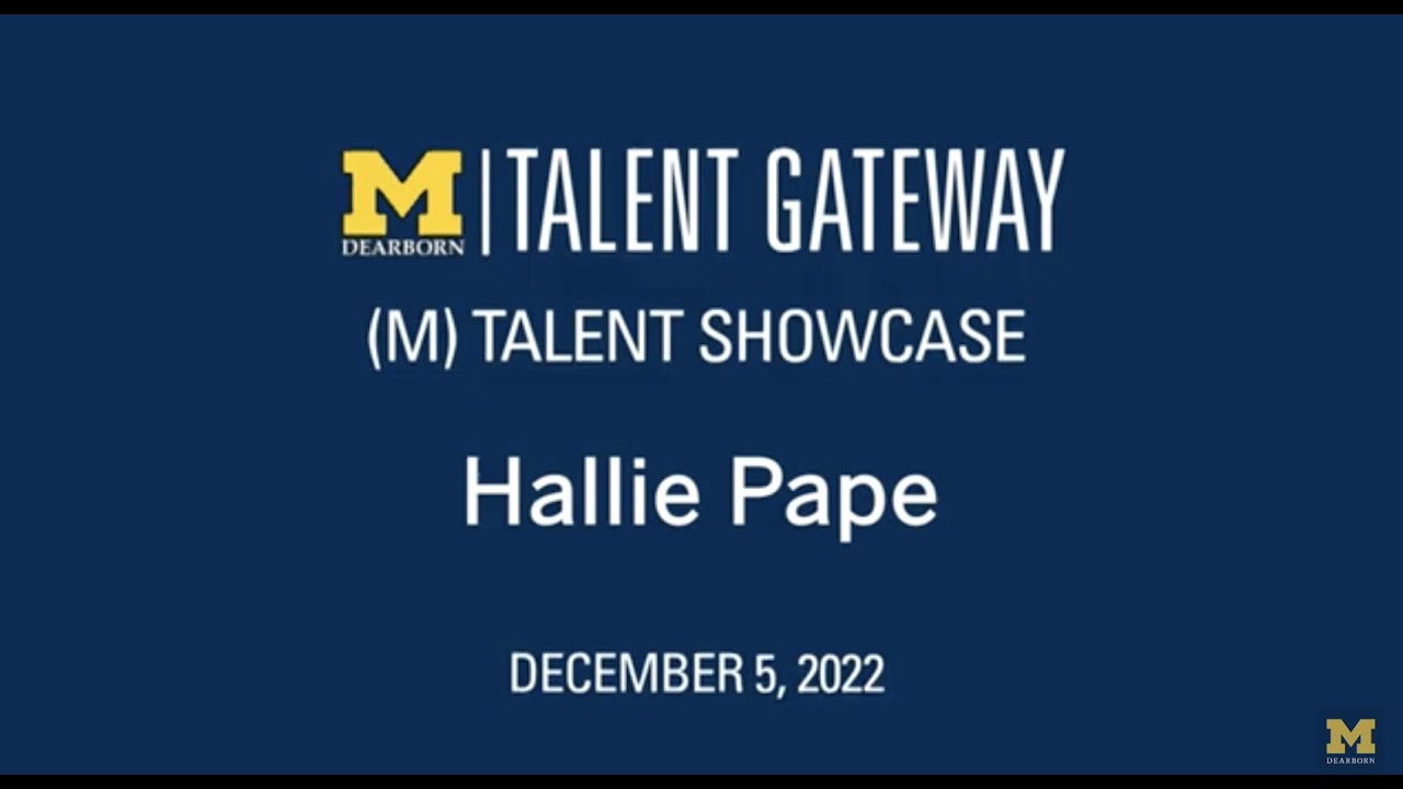 (M)Talent Candidate Hallie Pape (December 2022) - YouTube