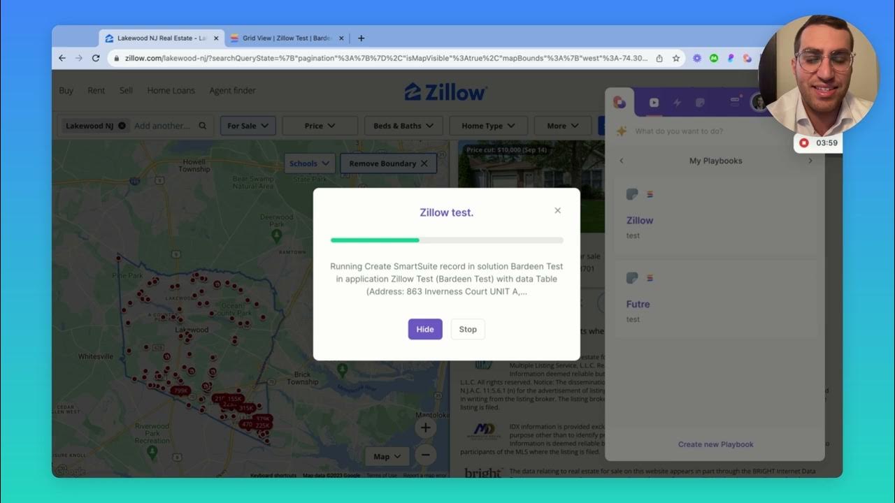 How to scrape Zillow data into a no-code tool (Bardeen.ai + SmartSuite) - YouTube