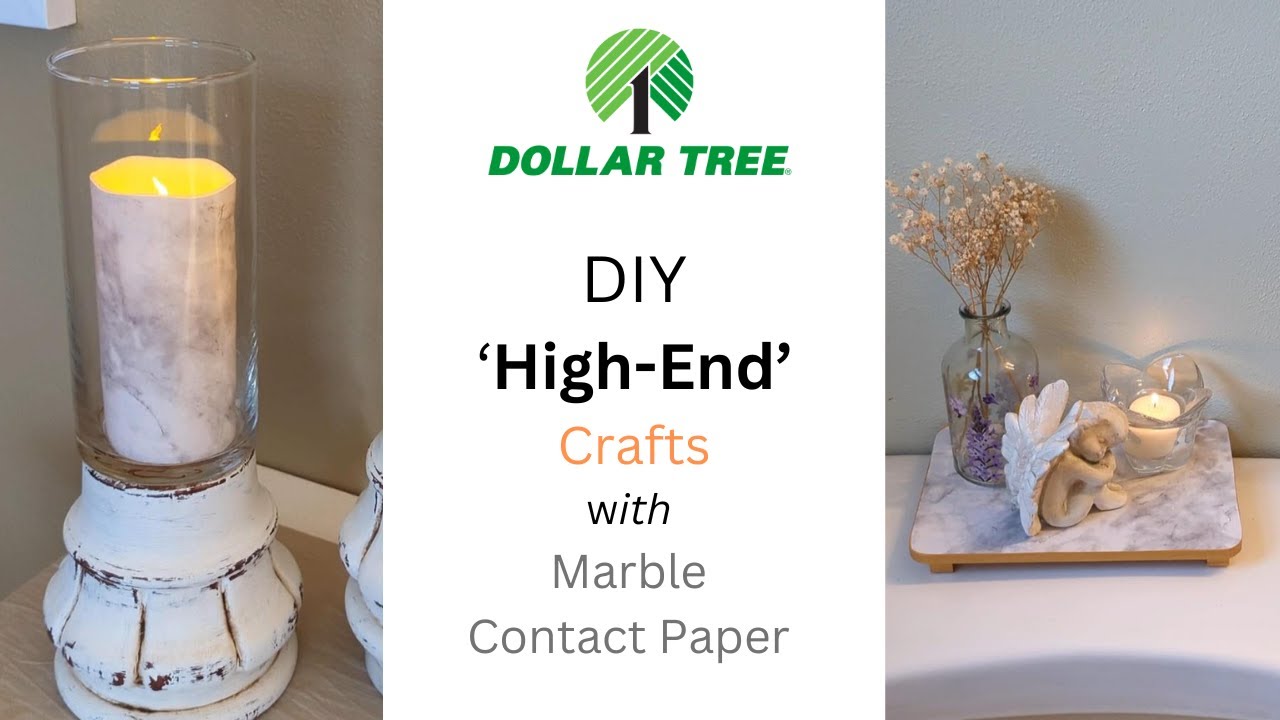 DIY High-End Crafts With Marble Contact Paper - YouTube