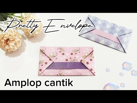 Origami amplop / cara membuat amplop tanpa lem dan gunting / amplop ...