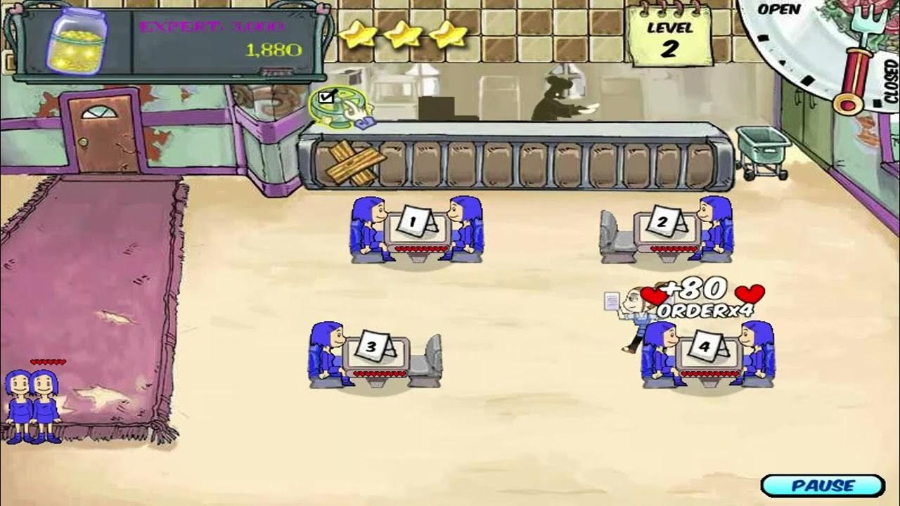 Diner Dash - Level #2 - Flo's First Diner II - YouTube