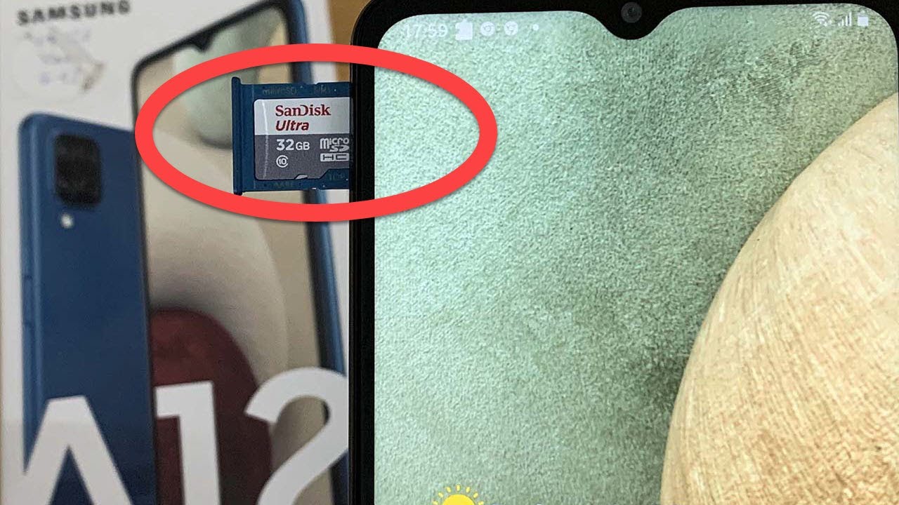 Samsung Galaxy A12: How to Insert SD Card? Tutorial for the SD Card ...