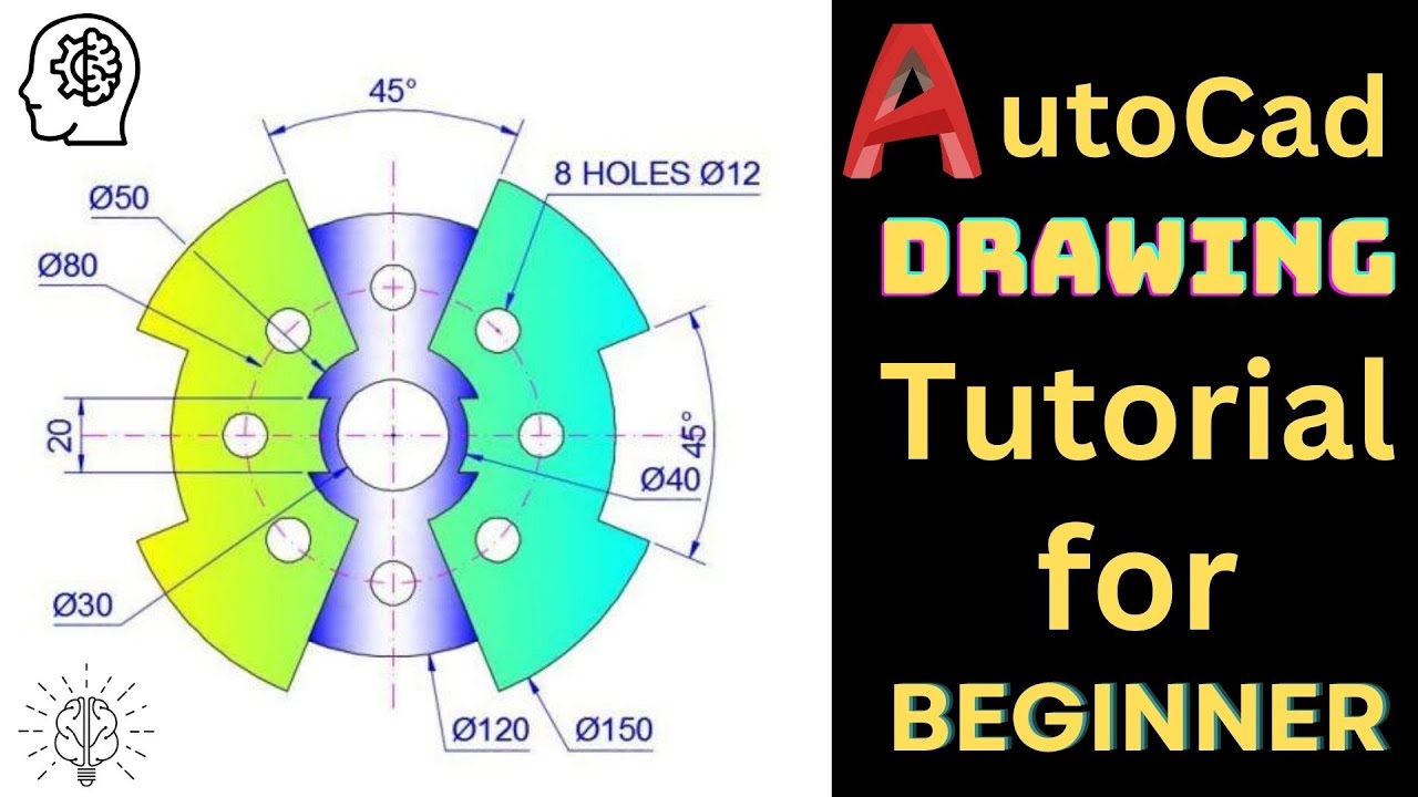 Autocad tutorial drawing 2023 - YouTube