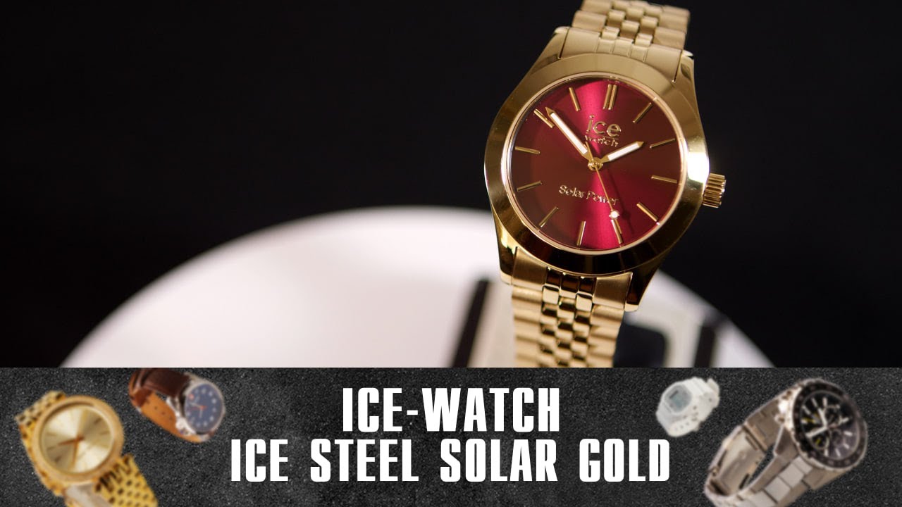 Ice-Watch ICE steel solar Gold Burgundy 023793. Огляд\Review by secunda ...