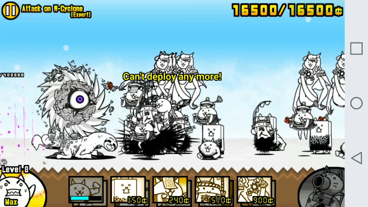 The Battle Cats: Attack on W Cyclone and PPAP - YouTube