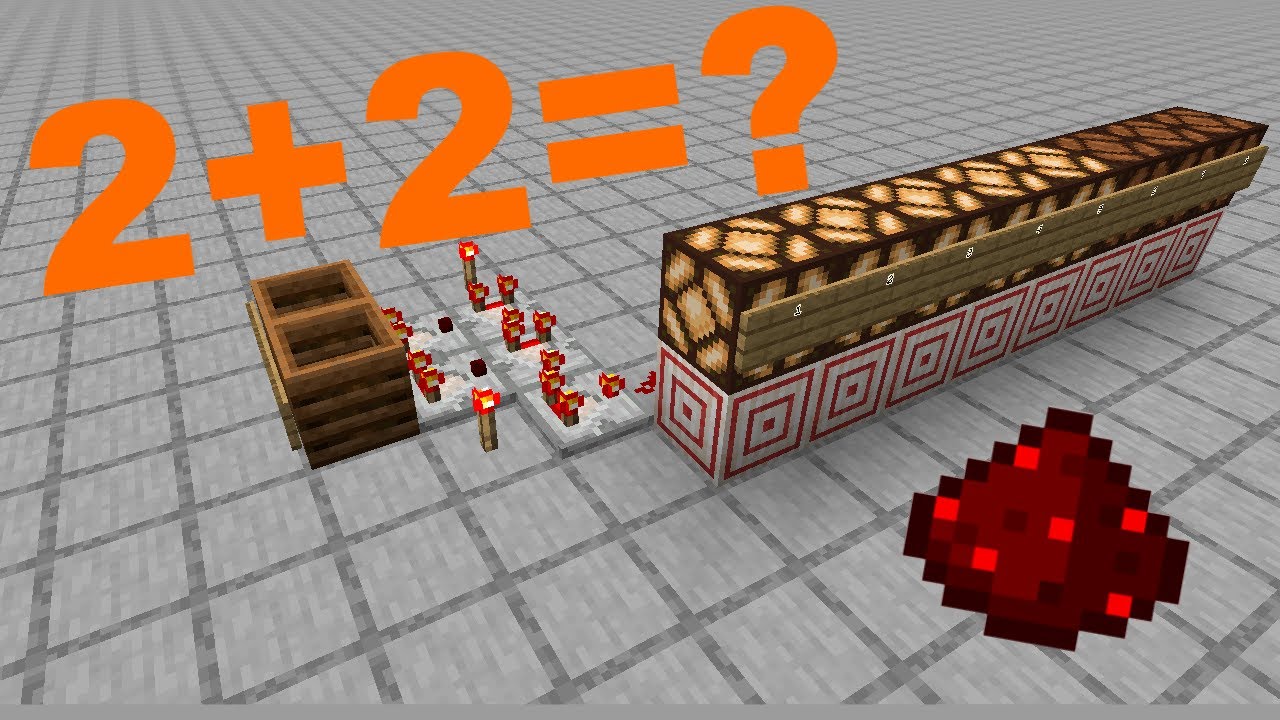 How To Add Numbers with Redstone - YouTube