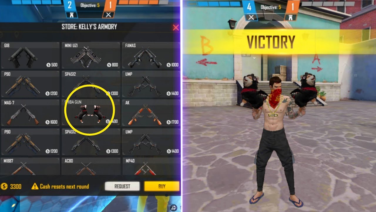 Bomb Squad Mode Double Shiba Gun Enter Trick | Free Fire New Tricks ...