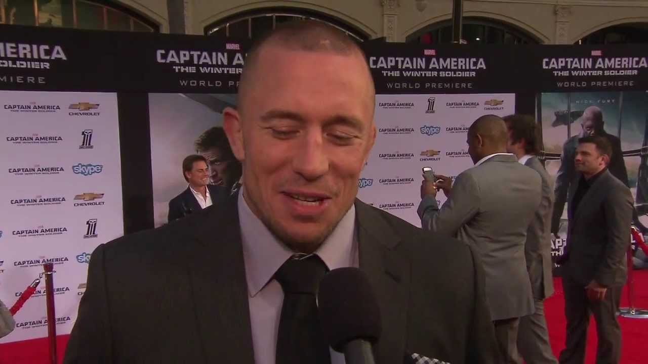 Captain America 2 Premiere Georges St Pierre - YouTube