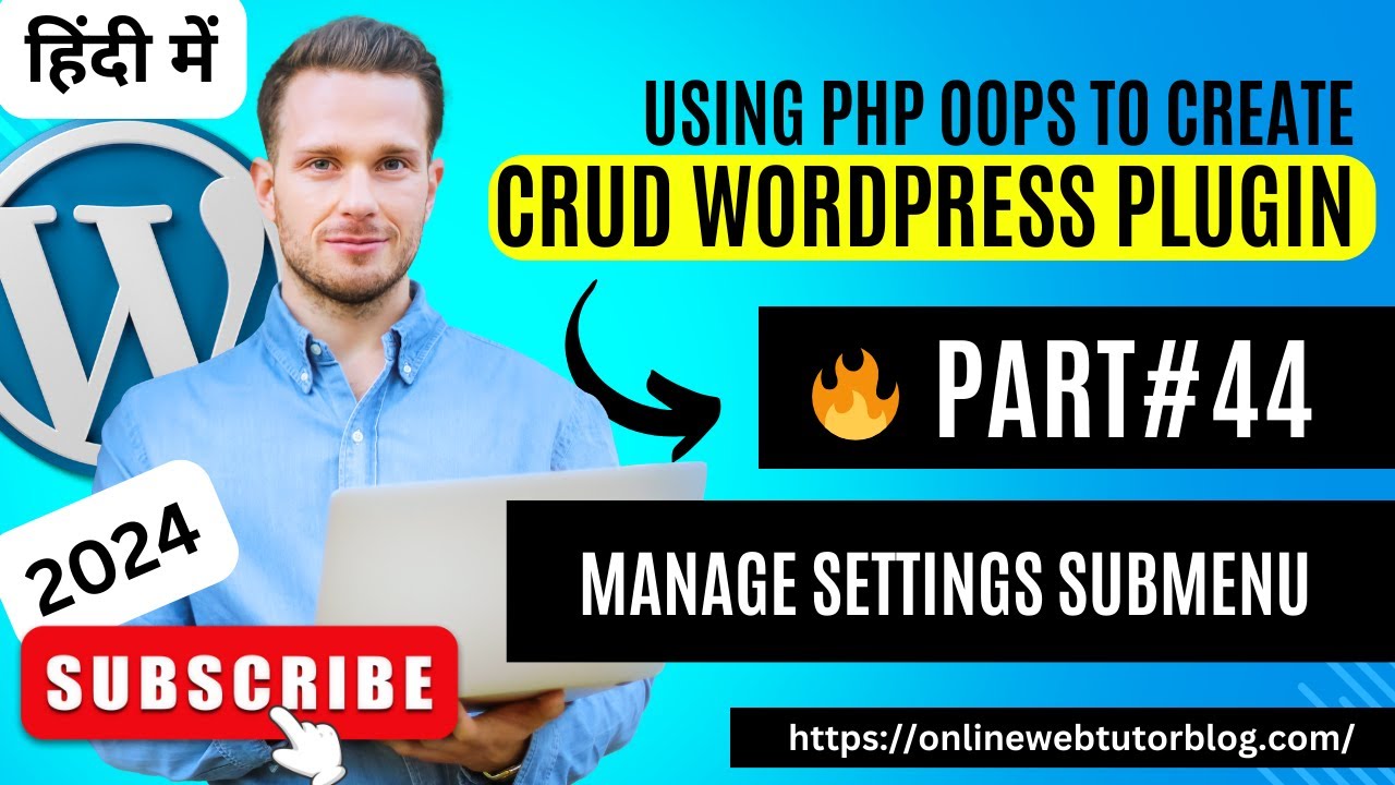 (#44) WordPress CRUD Plugin Using PHP Object Oriented (Hindi) | Manage Page Submenu # ...