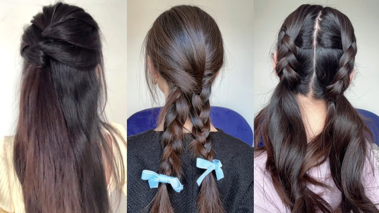 Super Cute Double Braids Hairstyle Korean Style for Girls - YouTube