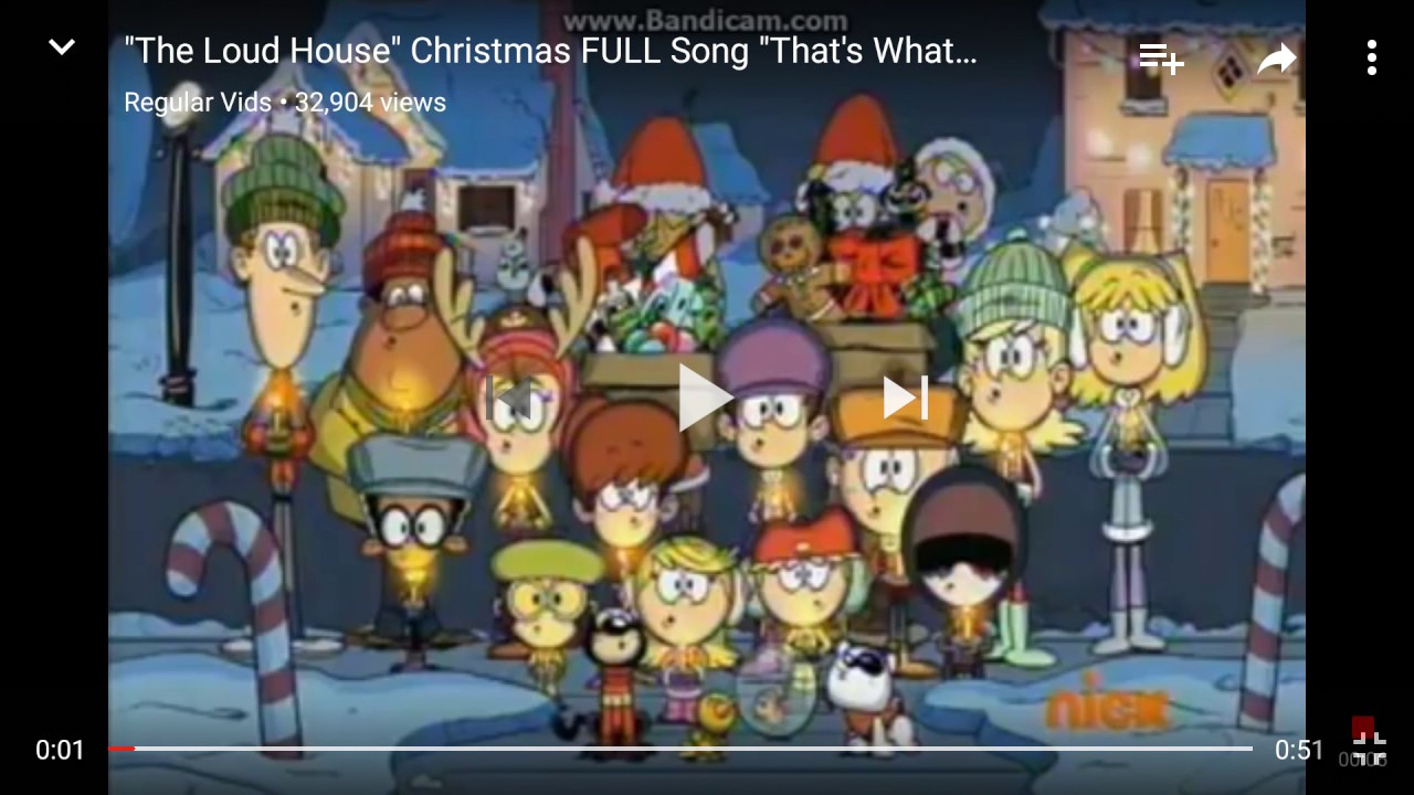 The loud house Christmas song reaction - YouTube