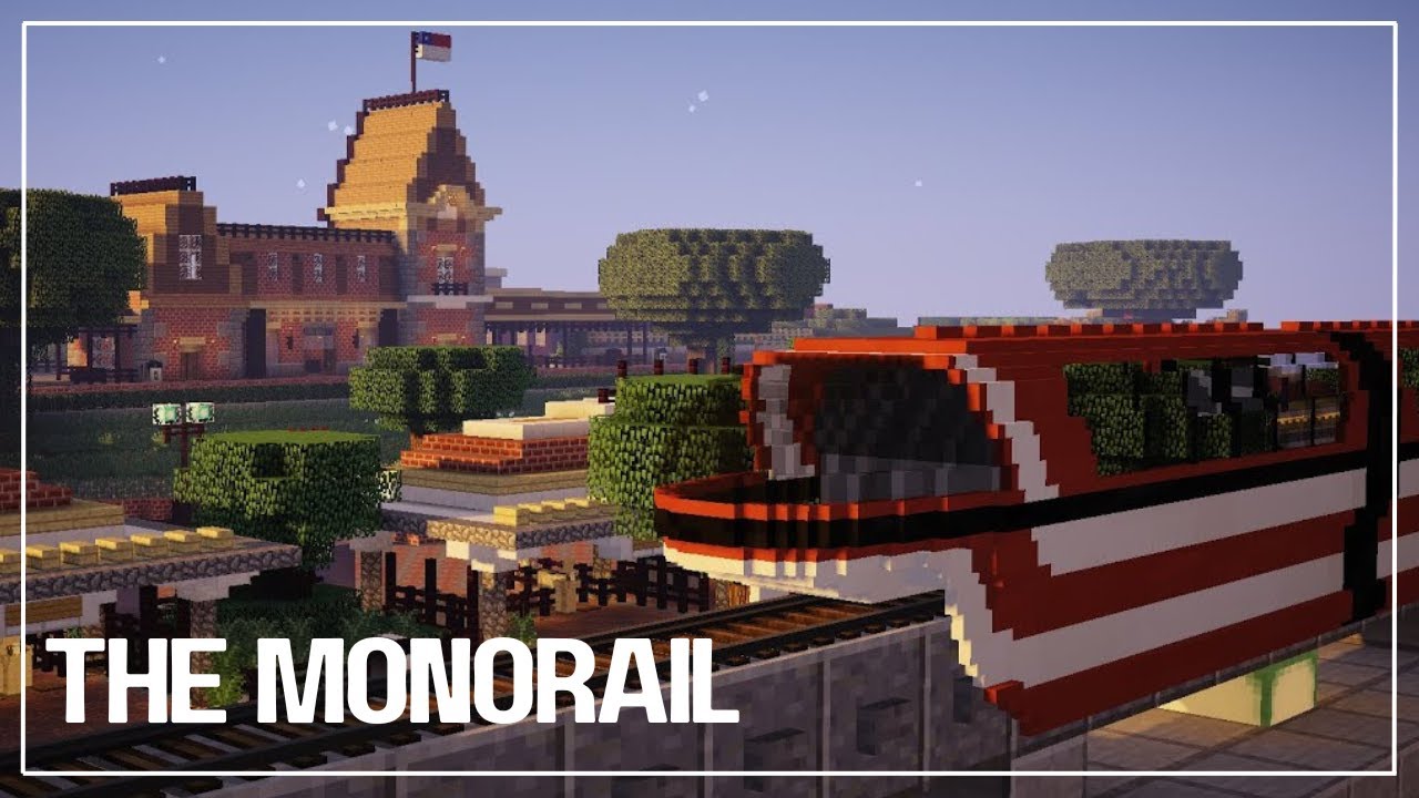 The Monorail (Disneyland Minecraft Ride) - YouTube